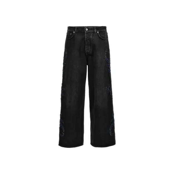 Off-White Denim Flared Jeans - Black