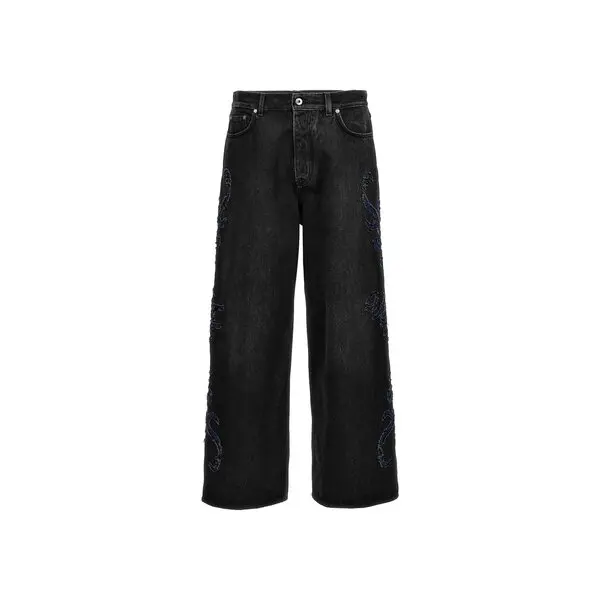 Off-White Denim Flared Jeans - Black