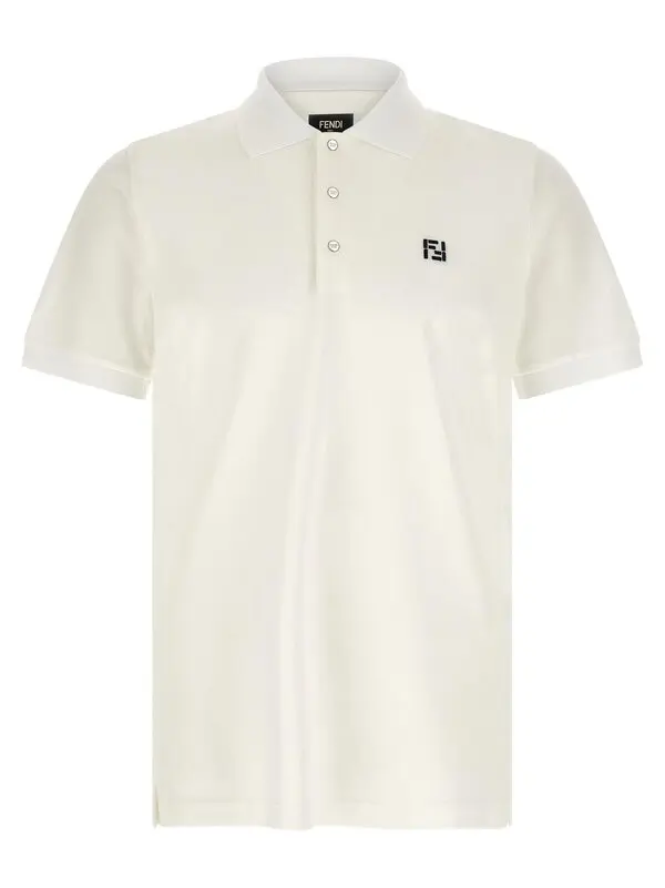 Fendi Ff Selleria' Polo Shirt - White