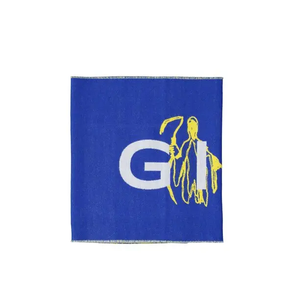 Givenchy Logo Wool Scarf - Blue