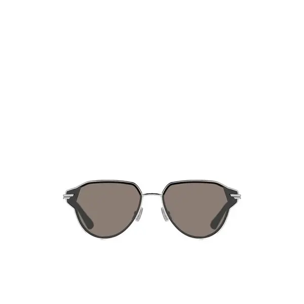 Bottega Veneta Glaze Aviator Sunglasses - Silver