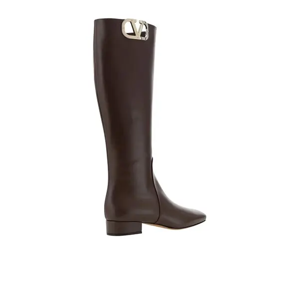 Valentino Garavani Leather Logo Boots