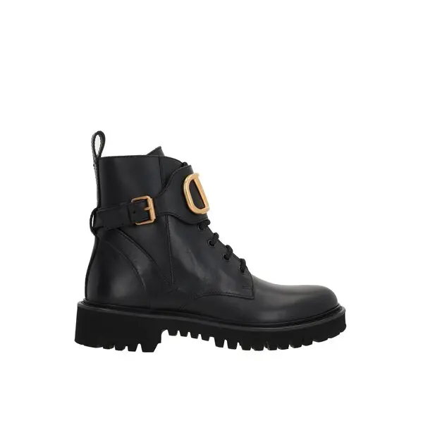 Valentino Garavani Leather Ankle Boots - Black