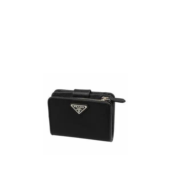 Prada Nylon And Leather French Wallet