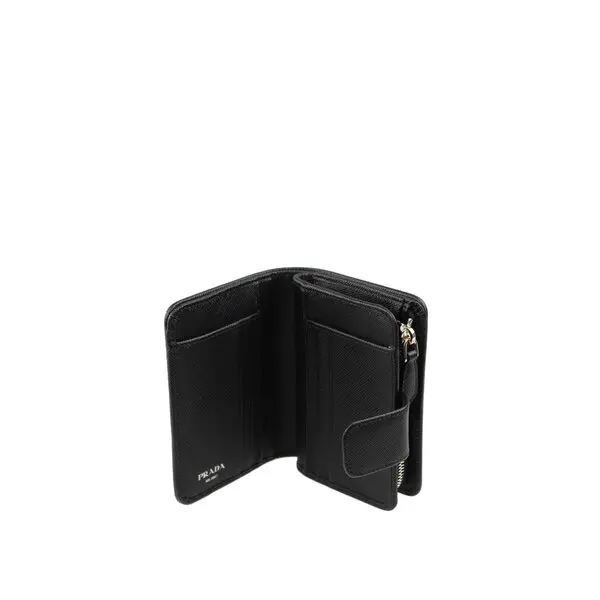 Prada Nylon And Leather French Wallet