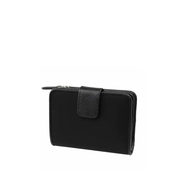 Prada Nylon And Leather French Wallet