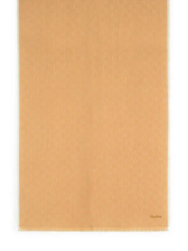 Max Mara Magico' Camel Virgin Wool Scarf