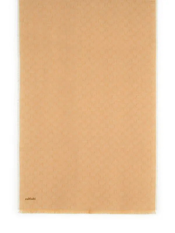 Max Mara Magico' Camel Virgin Wool Scarf