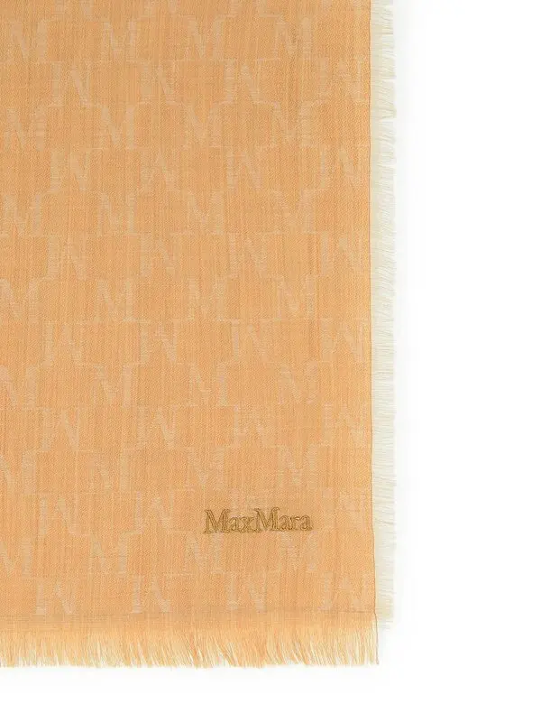 Max Mara Magico' Camel Virgin Wool Scarf - Brown