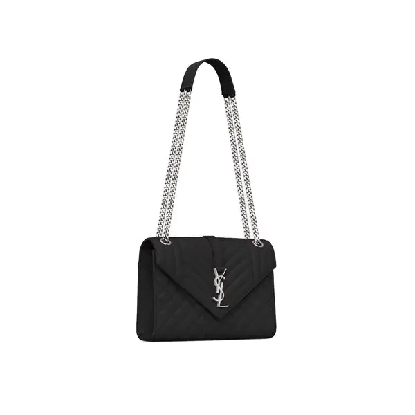 Saint Laurent Envelope Medium Bag - Black