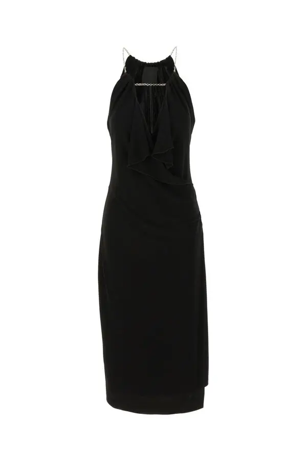 Givenchy Halter Neck Ruffle Dress - Multicolor