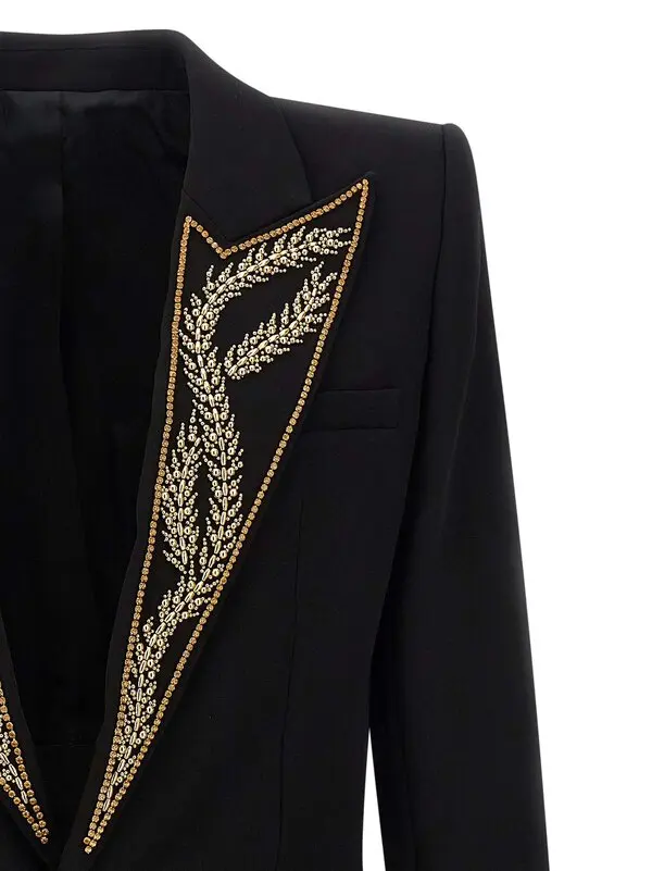 Balmain Leaf Embroidery Blazer