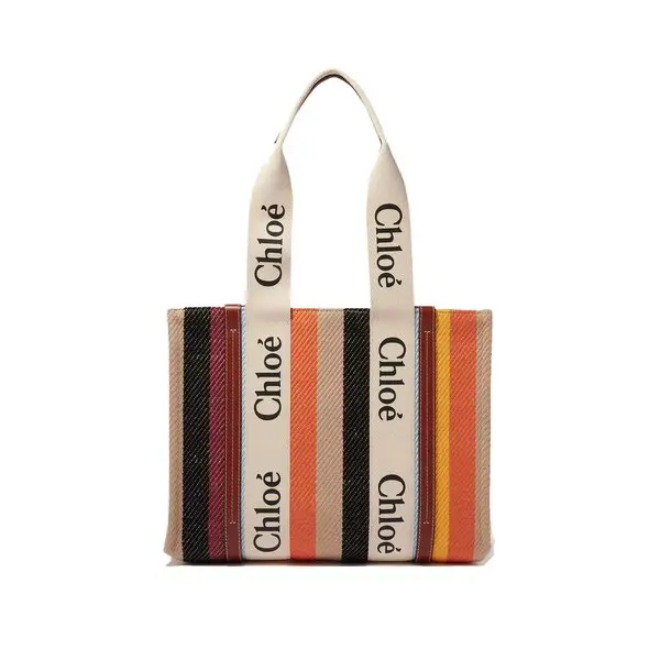Chloé Woody Medium Tote Bag - Cream