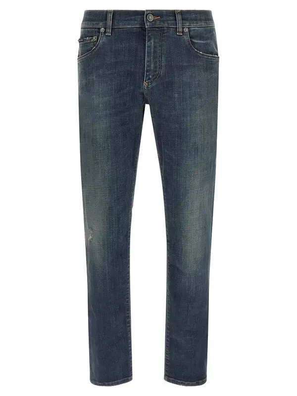 Dolce & Gabbana Used Effect Jeans - Blue