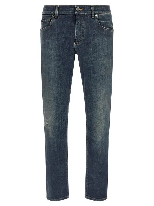 Dolce & Gabbana Used Effect Jeans - Blue