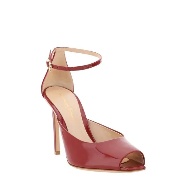 GIANVITO ROSSI Nuit 95 Glossed-leather Pumps - Red