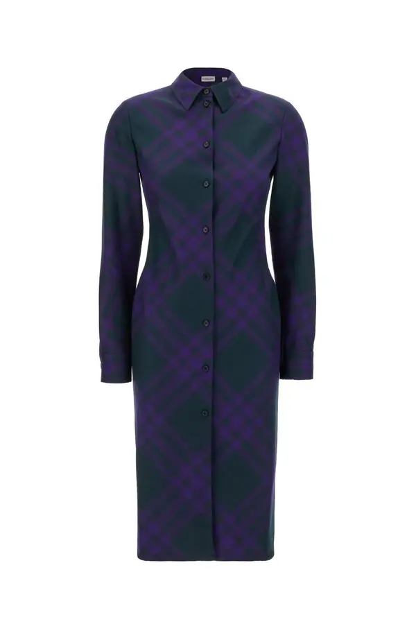Burberry Check Midi Dress - Multicolor