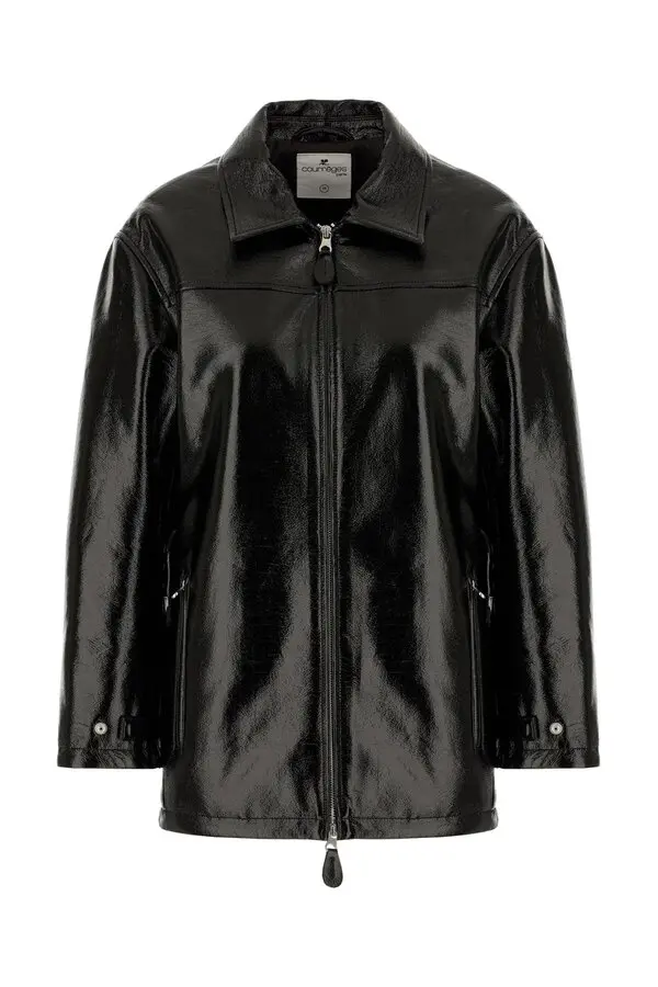 COURREGES Glossy Leather Jacket - Multicolor