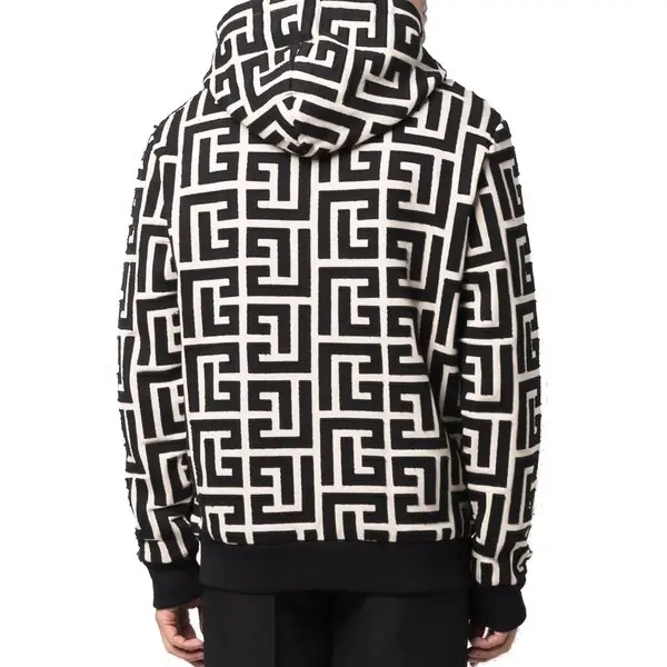 Balmain Monogrammed Hooded Sweatshirt
