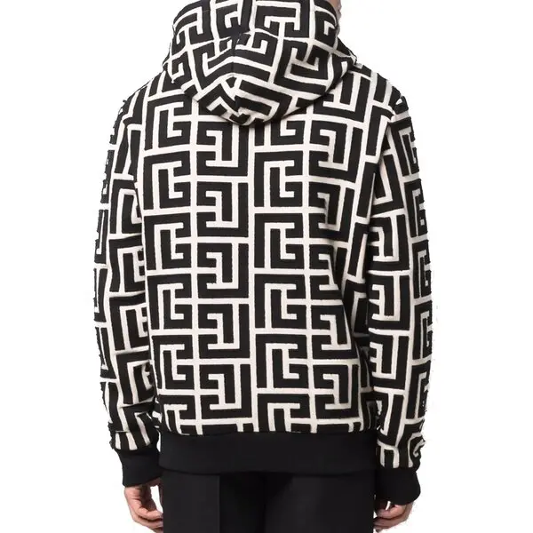 Balmain Monogrammed Hooded Sweatshirt - Cream