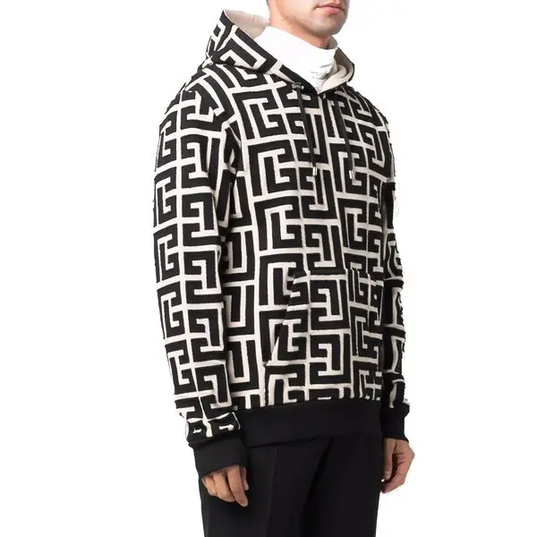 Balmain Monogrammed Hoodie - Cream