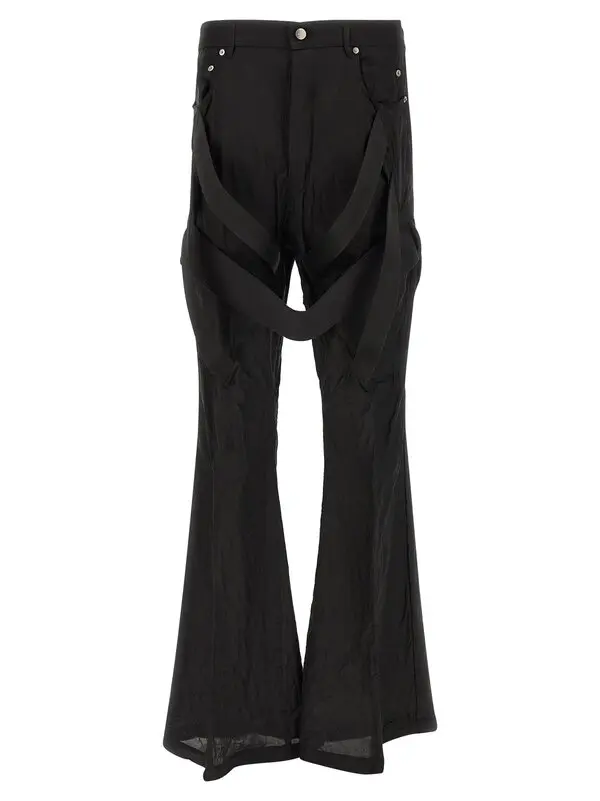 Rick Owens Megastrapped Bolans' Pants - Black