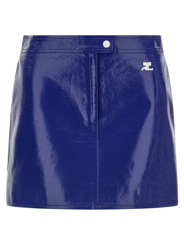 COURREGES Vinyl Miniskirt - Blue