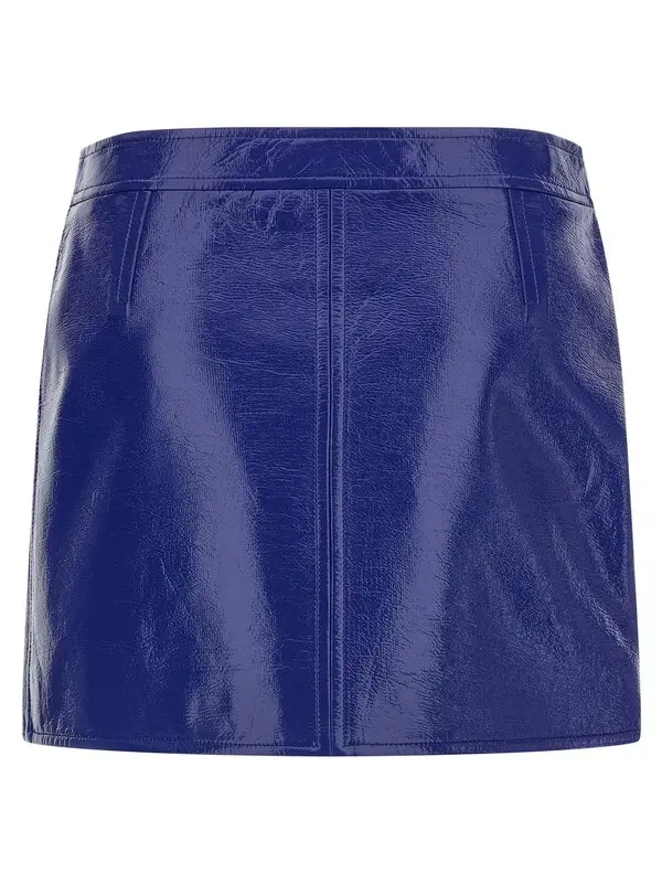 COURREGES Vinyl Miniskirt - Blue