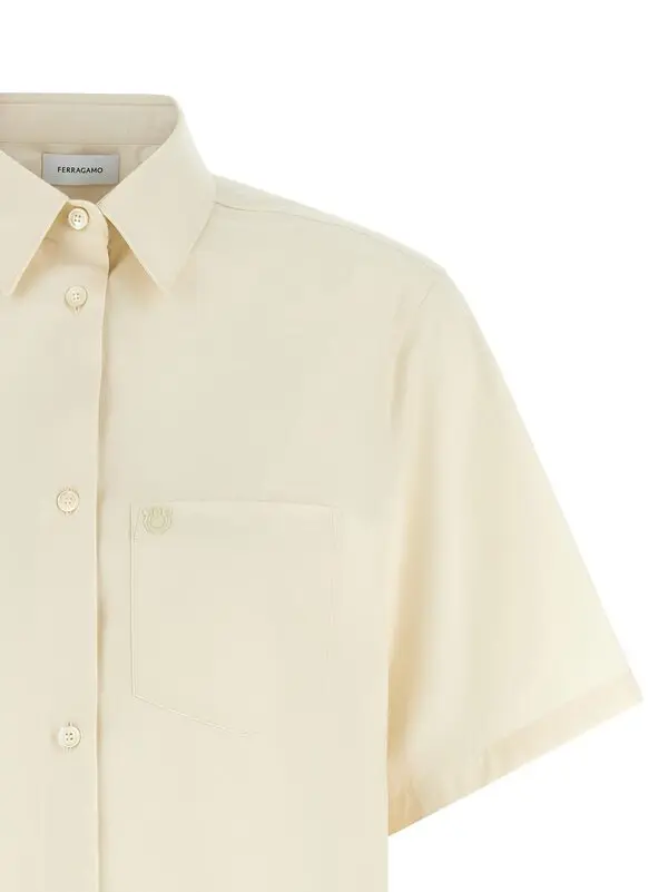 FERRAGAMO Gancini' Shirt - Cream