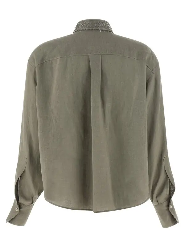 Brunello Cucinelli Sequin Collar Blouse