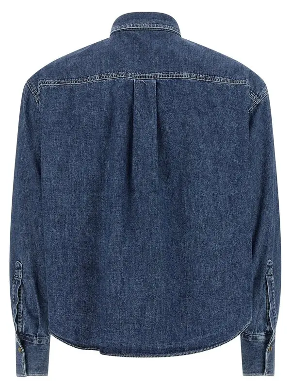Brunello Cucinelli Shiny Pockets Denim Shirt