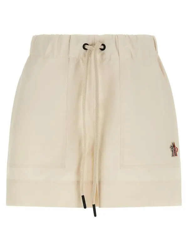 Moncler Technical Froissé Shorts - White