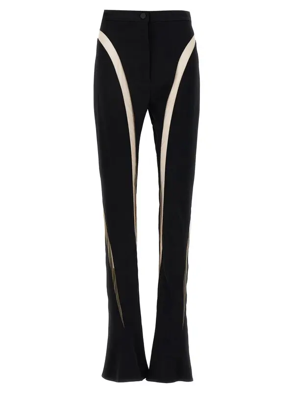 MUGLER Mesh Insert Leggings