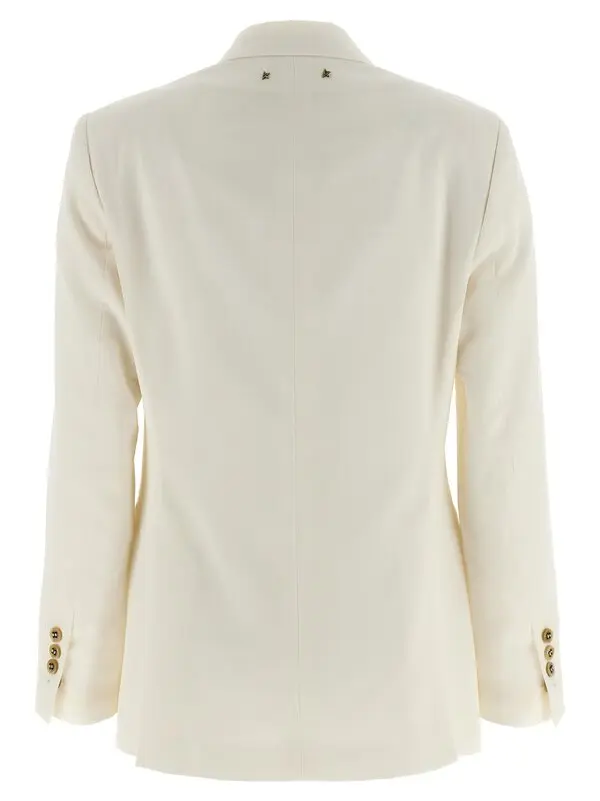 GOLDEN GOOSE Diva Double-breasted Blazer - White