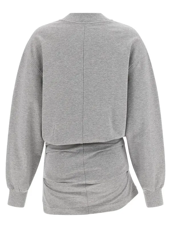 Attico Mélange Sweatshirt Dress - Gray