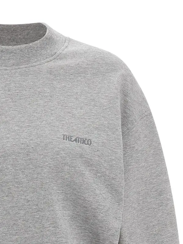 Attico Mélange Sweatshirt Dress - Gray