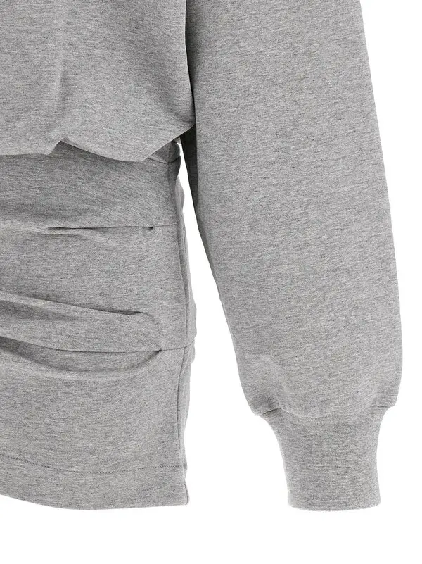 Attico Mélange Sweatshirt Dress - Gray