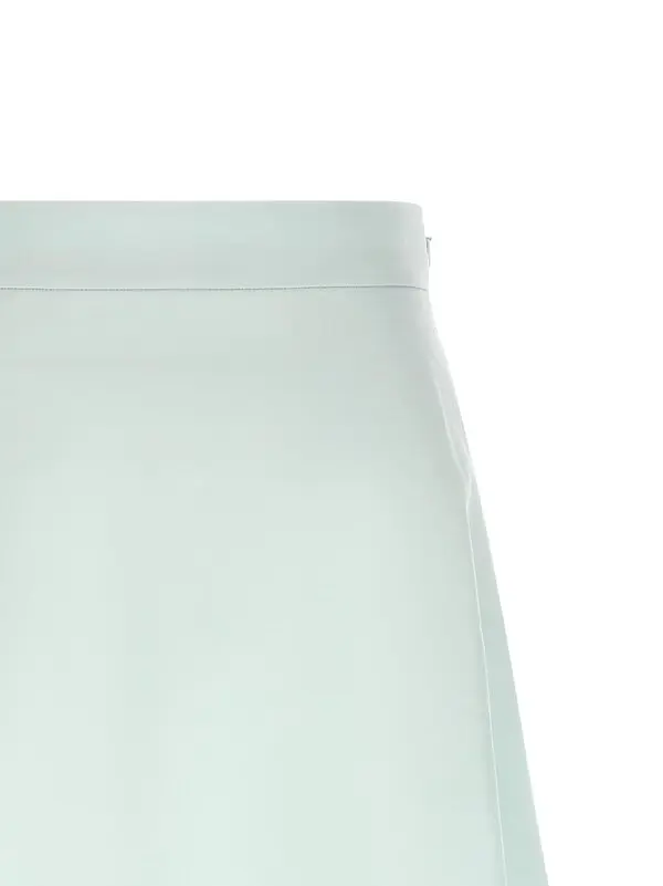 JIL SANDER Double Cotton Asymmetrical Midi Skirt
