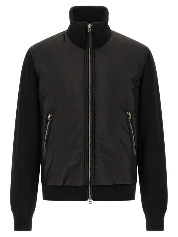 TOM FORD Merino Wool Bomber Jacket - Black