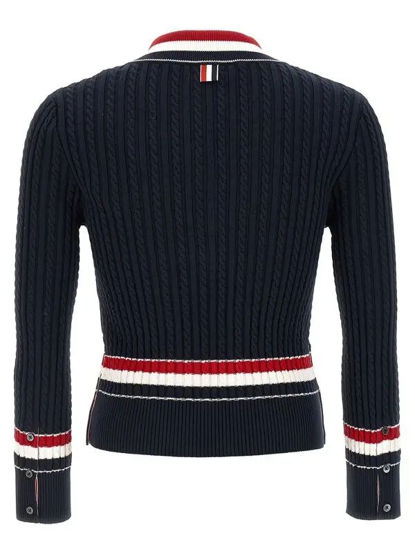 Thom Browne Rwb Intarsia Sweater