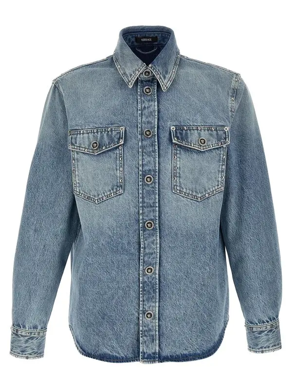 Versace Medusa' Shirt - Blue