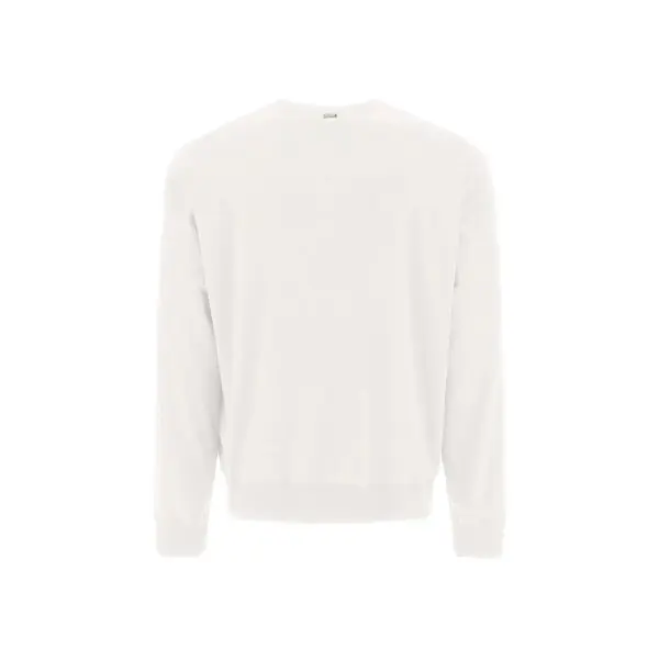 Herno Cotton Crew Neck Sweatshirt - Cream