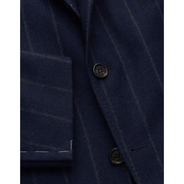 Brunello Cucinelli Wool Striped Jacket - Blue