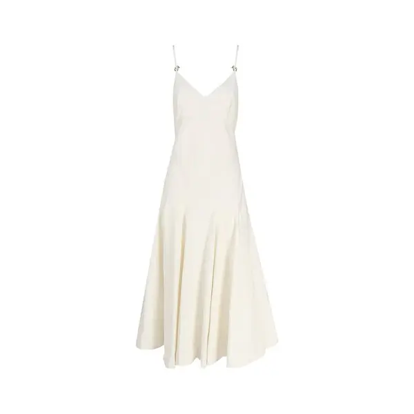 Bottega Veneta Midi Cotton Dress - White