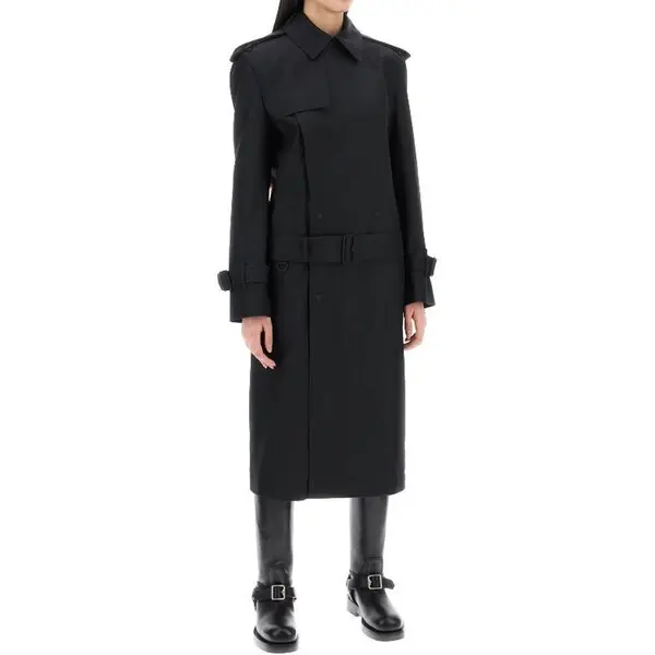 Burberry Silk Blend Trench Coat
