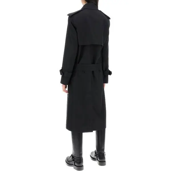 Burberry Silk Blend Trench Coat