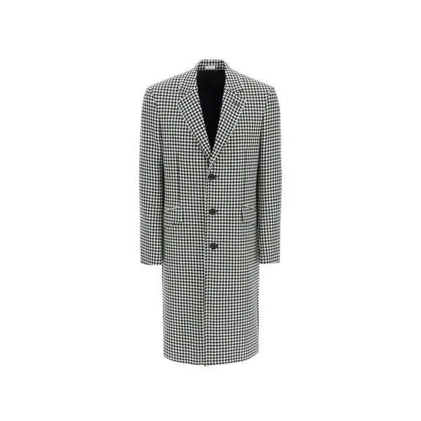 Alexander McQueen Pied-de-poule Wool Coat - Black