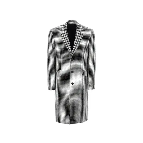 Alexander McQueen Pied-de-poule Wool Coat - Black