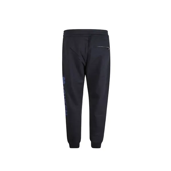 Alexander McQueen Cotton Logo Sweatpants - Blue