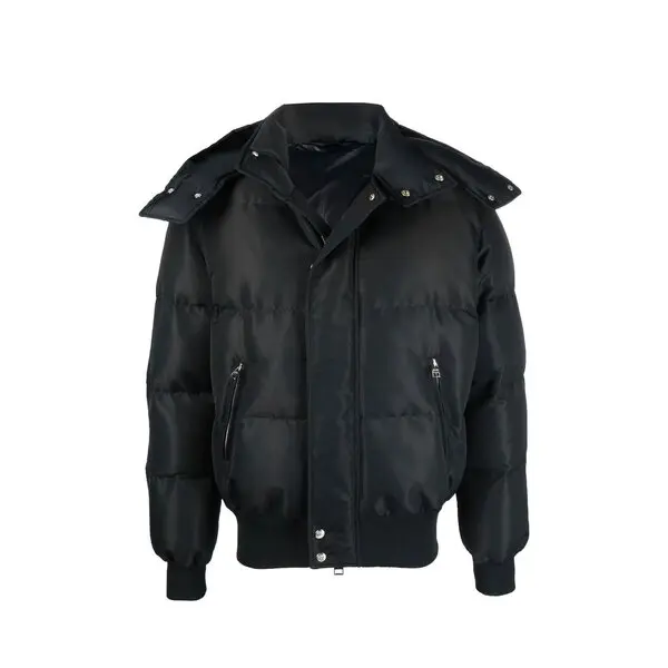 Alexander McQueen Wool Blend Padded Bomber - Black